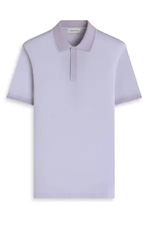 Bugatchi Jacquard Cotton Polo - Lilac