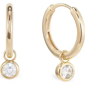 DEAN DAVIDSON Orsay Huggie Hoop Earrings - Clear Cz