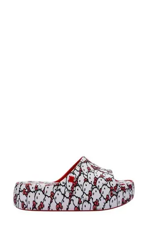 Melissa X Hello Kitty And Friends Platform Slide Sandal - Red/white