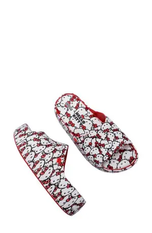 Melissa X Hello Kitty And Friends Platform Slide Sandal - Red/white