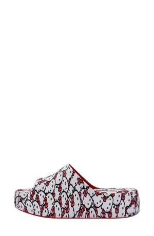 Melissa X Hello Kitty And Friends Platform Slide Sandal - Red/white