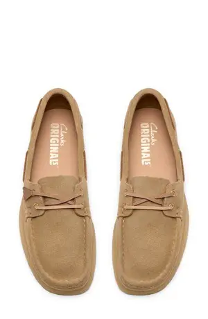 Clarks Godney Boat Moc Toe Loafer - Maple Suede