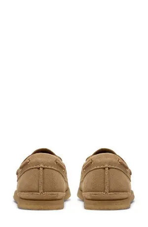 Clarks Godney Boat Moc Toe Loafer - Maple Suede