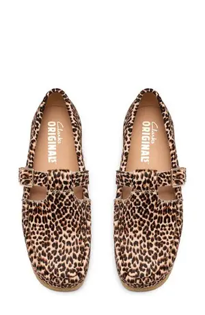 Clarks Wallabee Calf Hair Loafer - Leopard Print