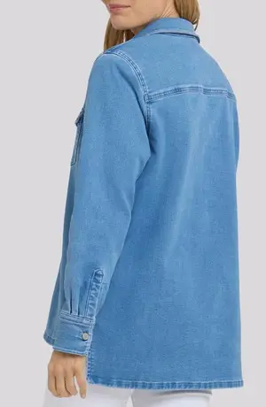 NYDJ Oversized Denim Button-up Shirt