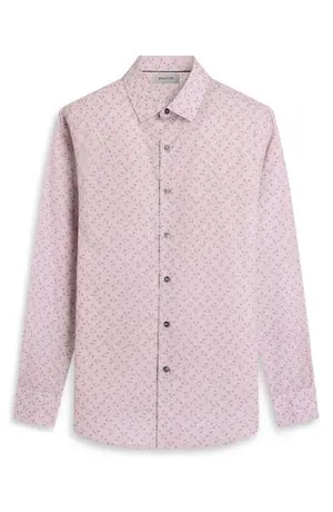 Bugatchi Julian Shaped Fit Floral Cotton Button-up Shirt - Primerose