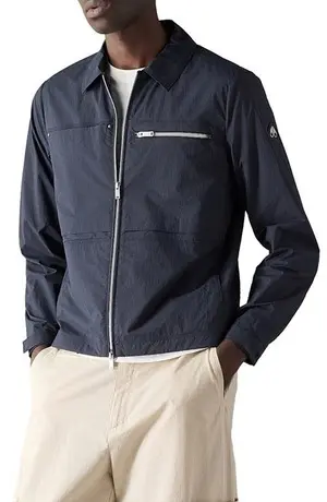 Moose Knuckles Topflight Water Repellent Shirt Jacket - Navy