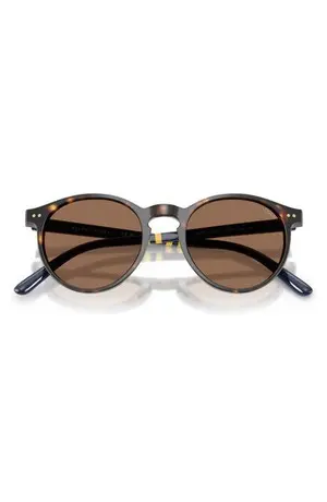 Polo Ralph Lauren 50mm Round Frame Sunglasses