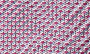 Eton Geometric Print Silk Twill Neck Tie - Medium Pink