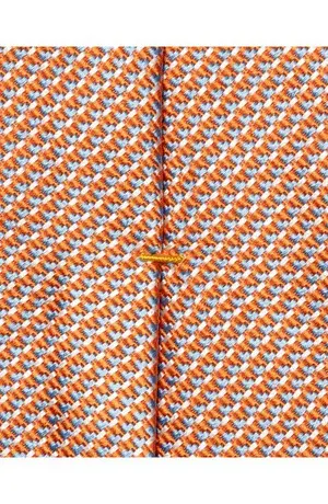 Eton Microdot Silk-cotton Neck Tie