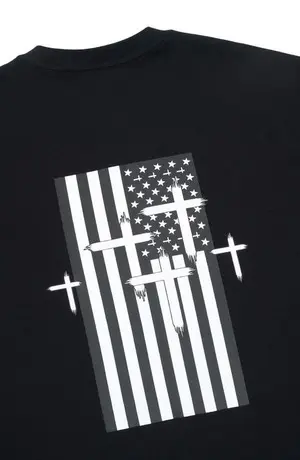 RtA Elian Flag Double Layer Graphic T-shirt