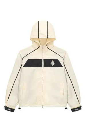 RtA Zayden Hooded Logo Jacket - Raw Sand