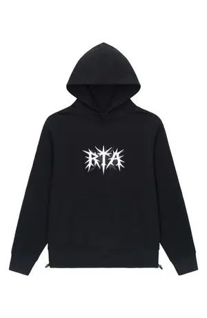 RtA Jordan Oversize Graphic Hoodie - Black Spike