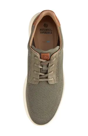 Johnston & Murphy Ackerson Knit Plain Toe Sneaker - Olive Knit