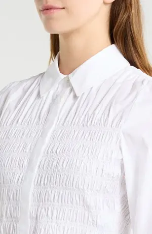 Rails Bradshaw Smock Bodice Button-up Shirt