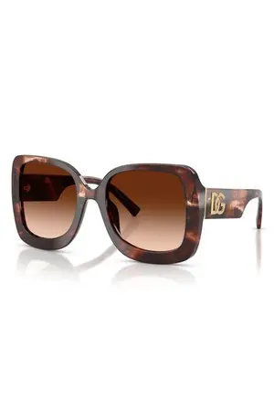 Dolce & Gabbana 55mm Gradient Square Sunglasses