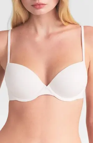 SKIMS Everyday Stretch Cotton T-shirt Bra - Snow
