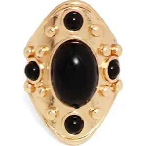PETIT MOMENTS Willow Statement Ring Gold/black