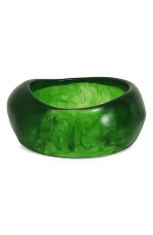 PETIT MOMENTS Resin Cuff Bracelet - Green