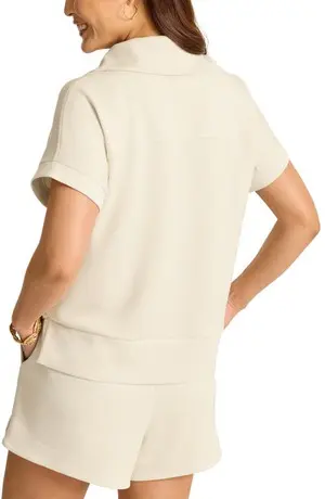 Tommy Bahama Fleece Half-zip Pullover - Bleached Sand