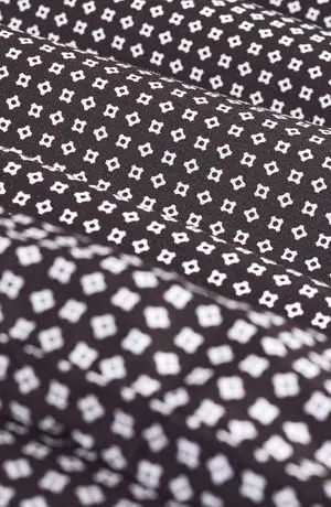Bugatchi Axel Shaped Fit Geo Print Stretch Cotton Button-up Shirt - Black