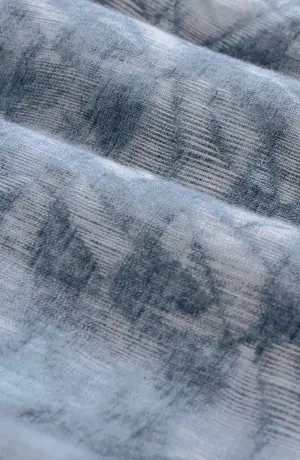 Bugatchi Julian Shaped Fit Abstract Leaf Print Linen Button-up Shirt - Ether