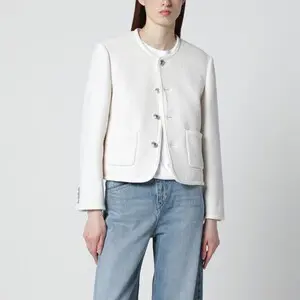 DUNST Bouclé Tweed Jacket - White
