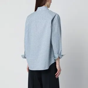 DUNST Oversized Check Shirt - Blue
