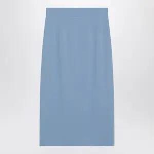 Dolce & Gabbana Stretch Cady Skirt - Light Blue