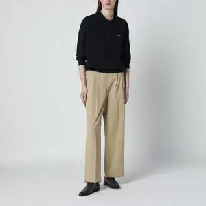 DUNST Double-pleat Cotton-blend Trousers - Beige