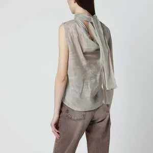 Our Legacy Waxed Cupro Sleeveless Top - Grey