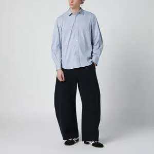 Sacai Striped Cotton Shirt - Light Blue