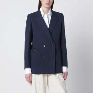 BLAZÉ MILANO Double-breasted Linen And Silk Jacket