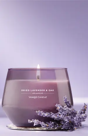 YANKEE CANDLE Dried Lavender & Oak Studio Candle With Essential Oils