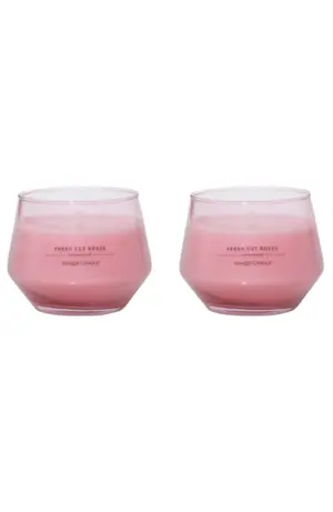 YANKEE CANDLE Fresh Cut Roses Studio Candle With Essential Oils - Pink