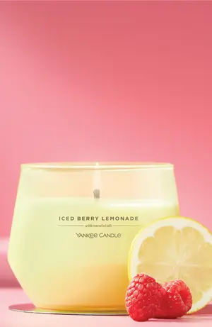 YANKEE CANDLE Iced Berry Lemonade Studio Candle With Essential Oils