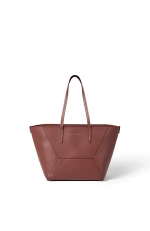 Brunello Cucinelli Calfskin Small Bc Duo Bag - Firebrick