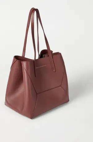 Brunello Cucinelli Calfskin Small Bc Duo Bag - Firebrick