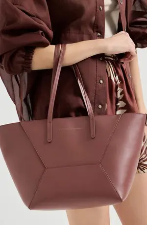 Brunello Cucinelli Calfskin Small Bc Duo Bag - Firebrick