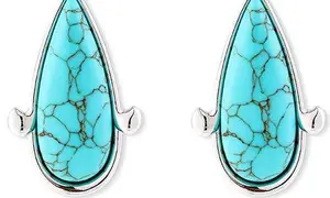PETIT MOMENTS Viva Drop Earrings - Silver/turquoise