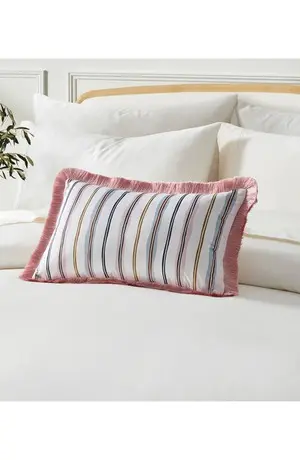 Ted Baker London Scallop Stripe Velvet Accent Pillow