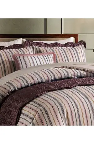 Ted Baker London Scallop Stripe Velvet Accent Pillow