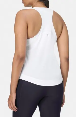 Sweaty Betty Breathe Easy Run Mesh Tank - White