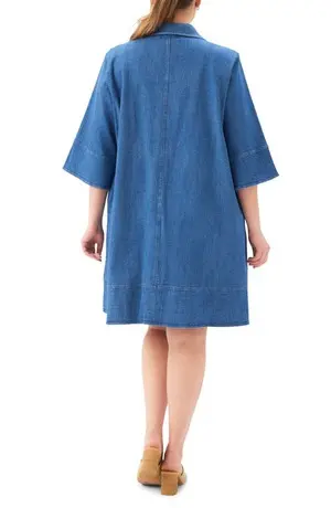 Karen Kane Flare Sleeve Denim Shirtdress