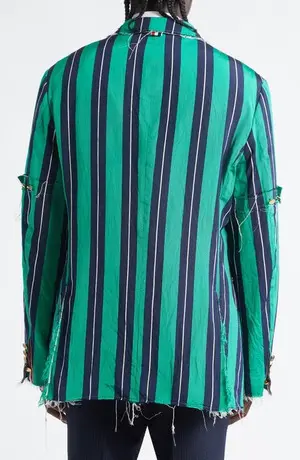 Thom Browne Unconstructed Silk & Cotton Sport Coat - Green