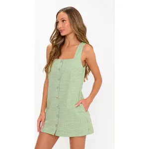 Show Me Your Mumu Everly Mini Dress - Field Green Gingham