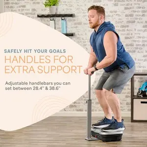 LIFEPRO Trimlite Vibration Plate Exercise Machine With Handlebars