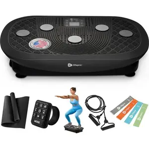 LIFEPRO Rumblex Plus 4d Vibration Plate Machine Exercise Machine With Triple Motors For Recovery And Fat Burn - Black