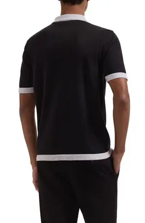 Bugatchi Cotton Blend Polo Sweater
