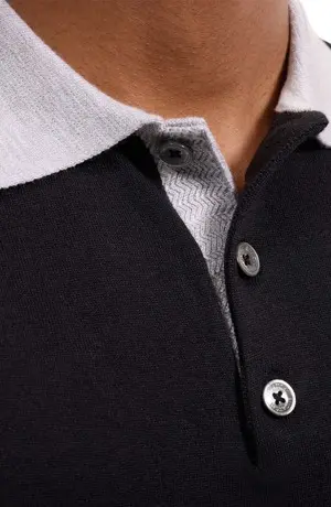 Bugatchi Cotton Blend Polo Sweater